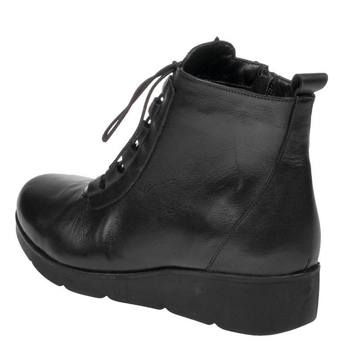 Prettyshoes. 284027 ΓΥΝΑΙΚΕΙΑ ΜΠΟΤΑΚΙΑ ΑΝΑΤΟΜΙΚΑ ΜΑΥΡΟ AEROSTEP